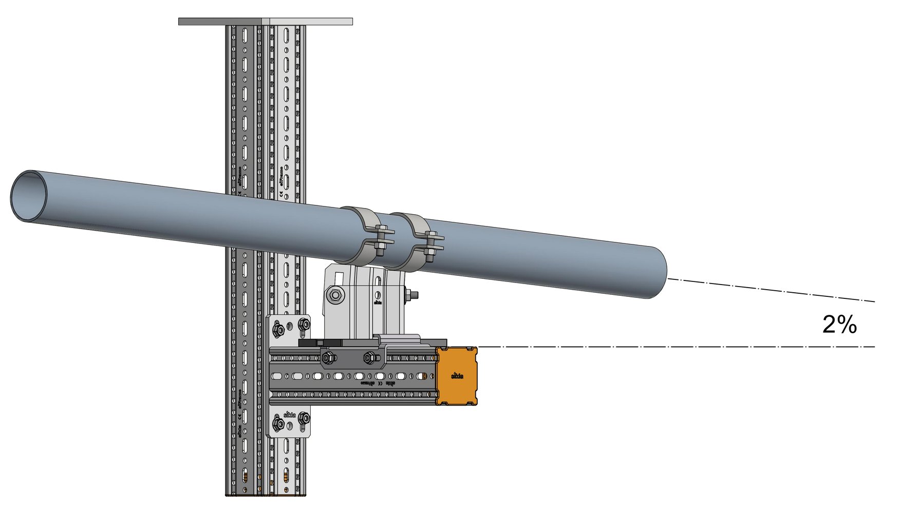 Flexibilität durch Höhenverstellbarkeit von Rohrlagern